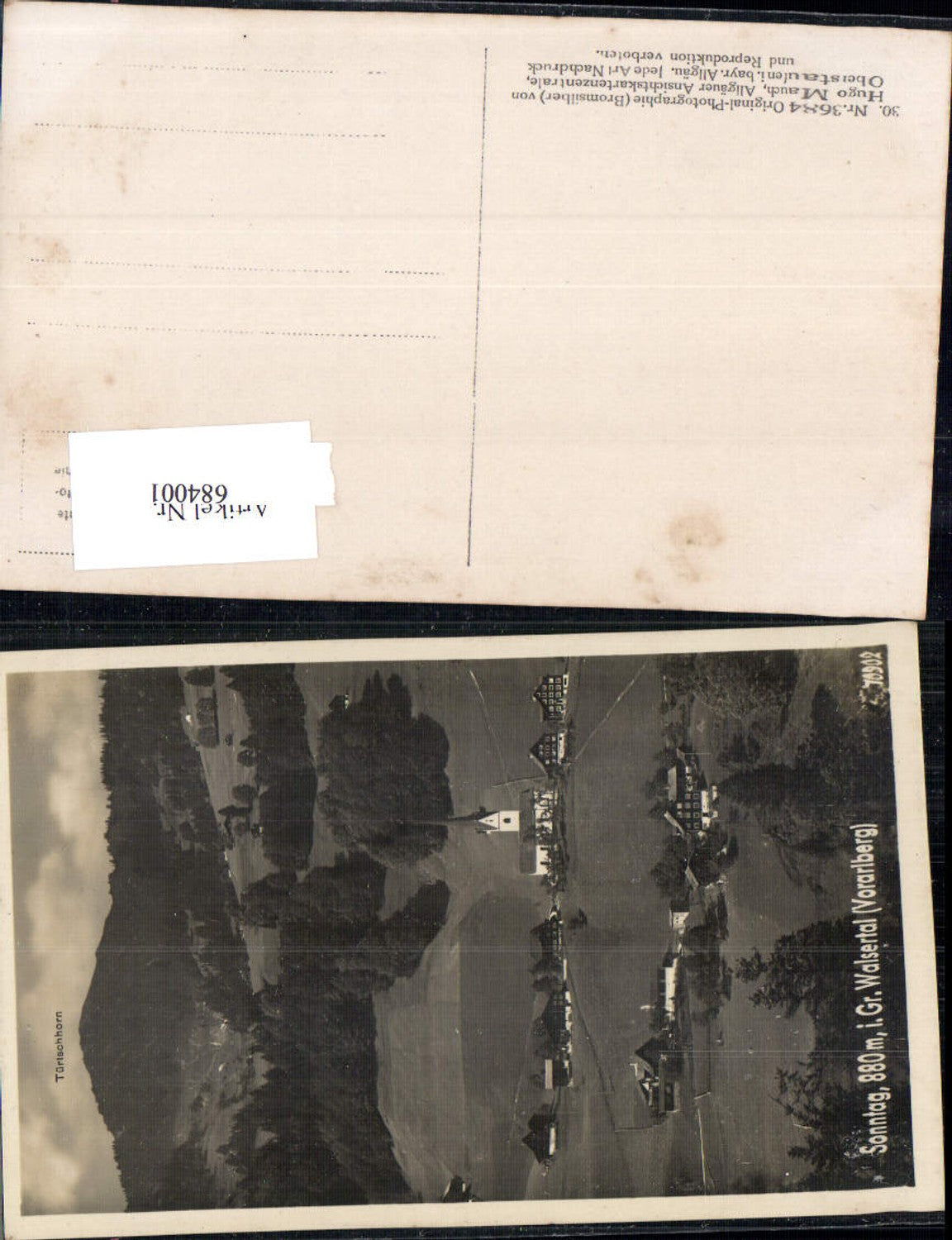 684001 Sonntag im Großen Walsertal – Mostviertler Ansichtskartenversand