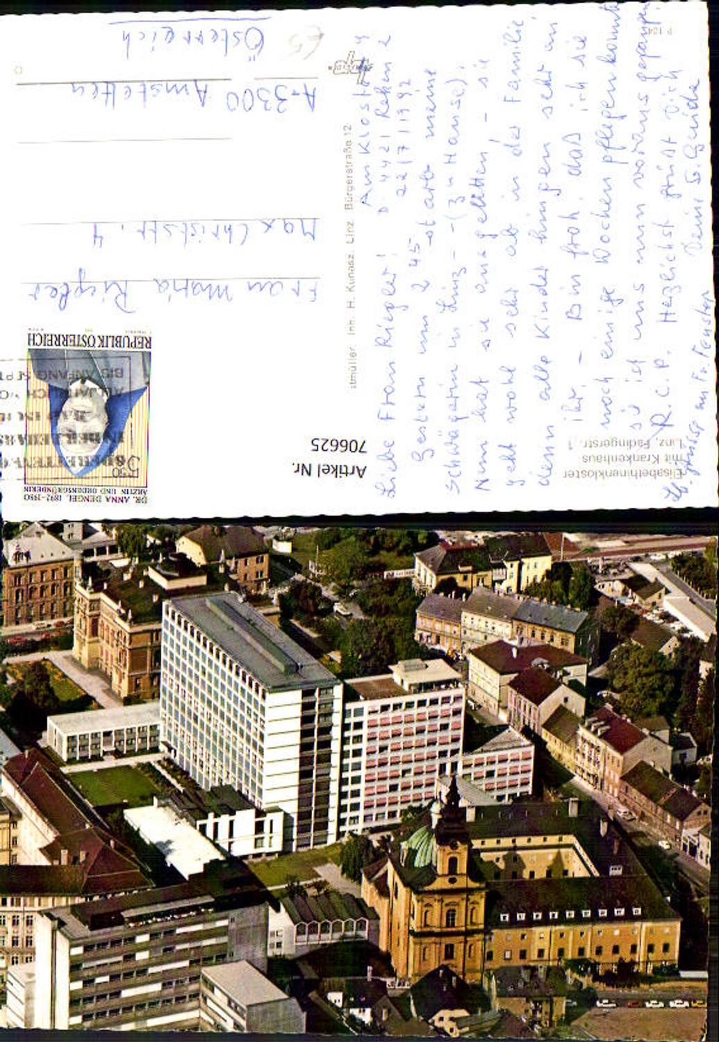 706625 Linz Krankenhaus der Elisabethinen Elisabethinenkloster ...